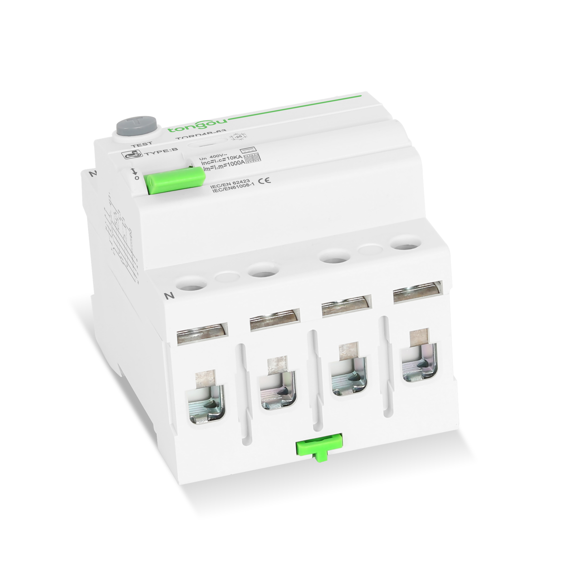 TORD4B Type B RCCB 30mA - 300mA RCD Earth Leakage Circuit Breaker