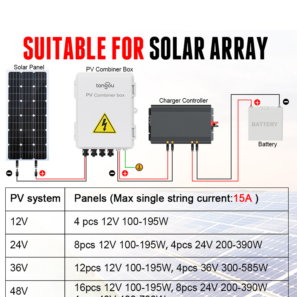How to connect solar power system dc circuit breaker