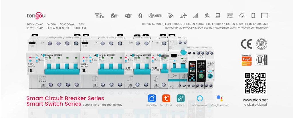Smart Circuit Breaker WiFi ZigBee RS 485 OEM - TONGOU Electrical