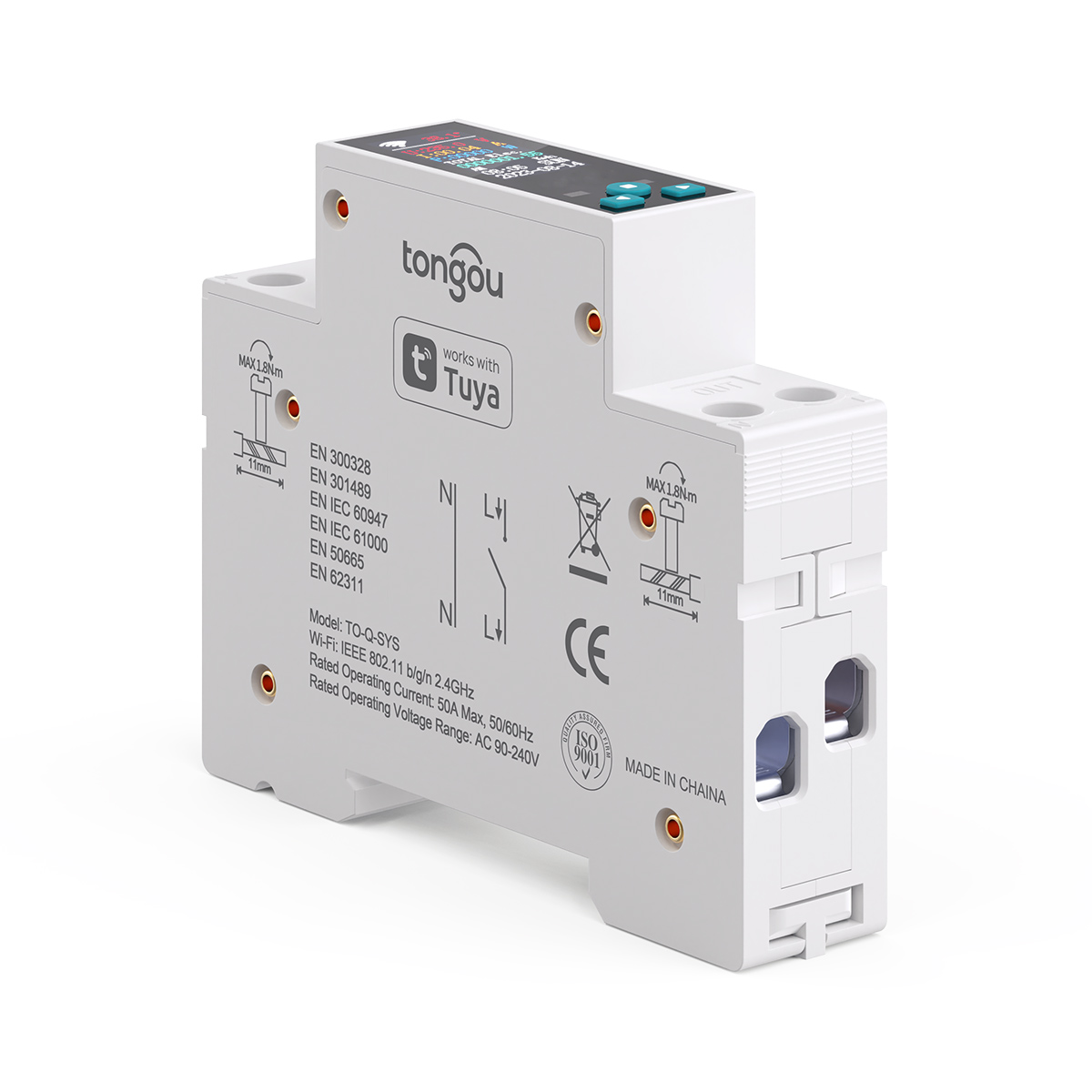 Single Phase Din Rail Smart Meter 63A- TO-Q-SYS - TONGOU