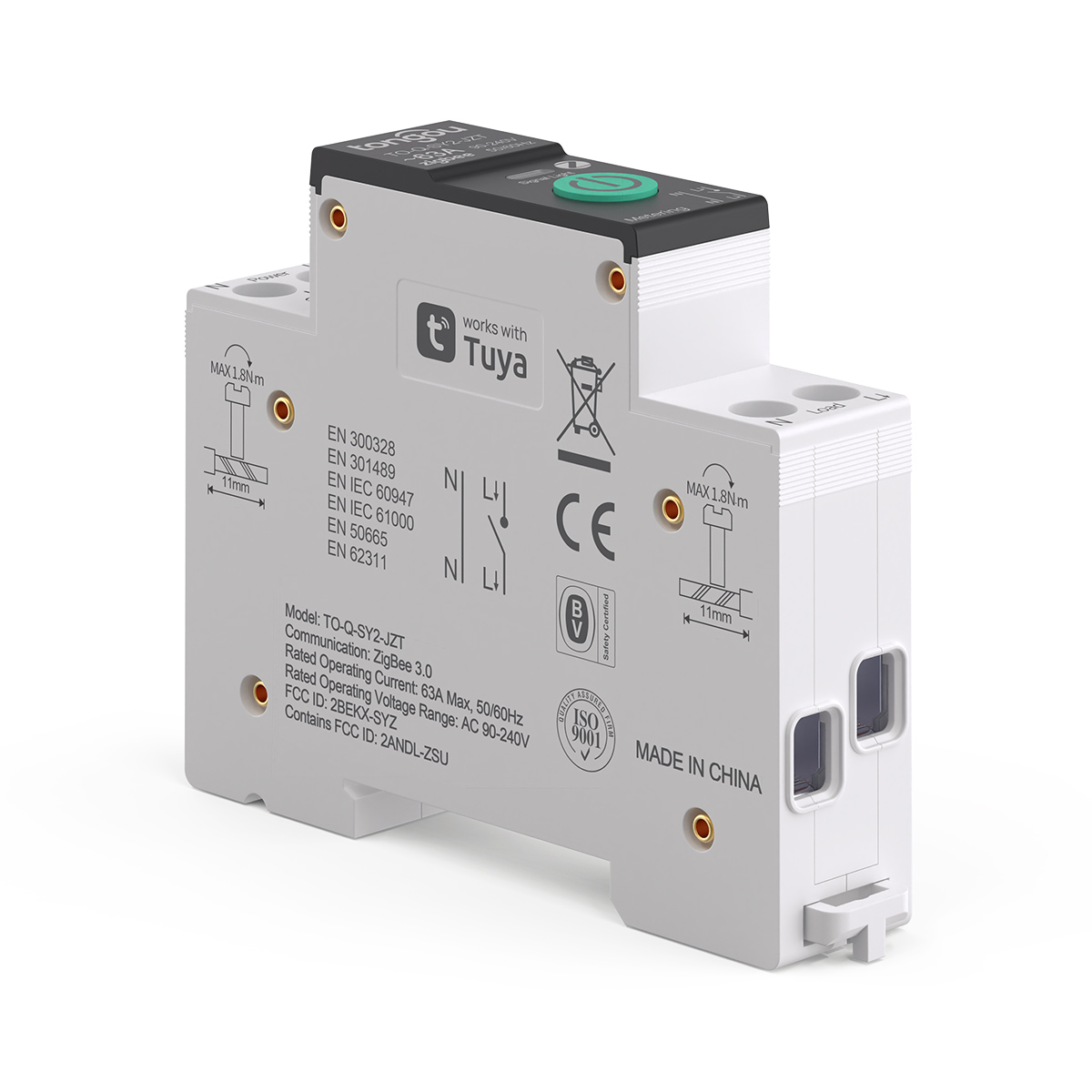 ZigBee Smart Breaker With Over Current Under Voltage Protection TO-Q ...